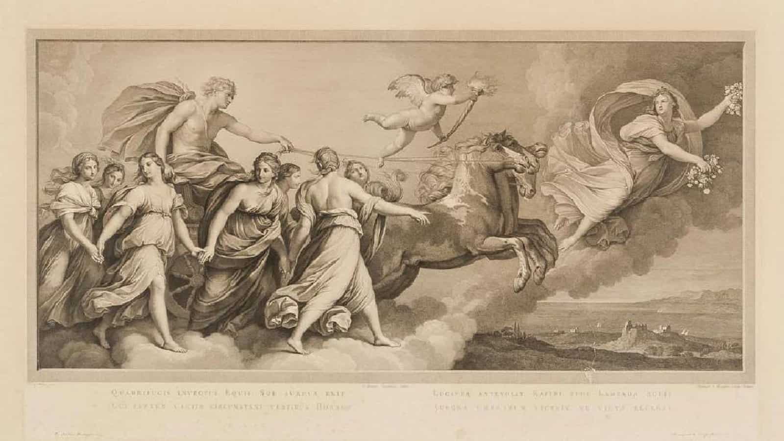 Antique Engraving - Raffaello Sanzio Morghen "Aurora"