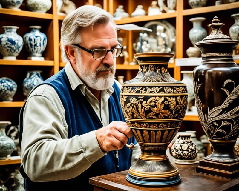 How do you authenticate the age and origin of antique decor items?