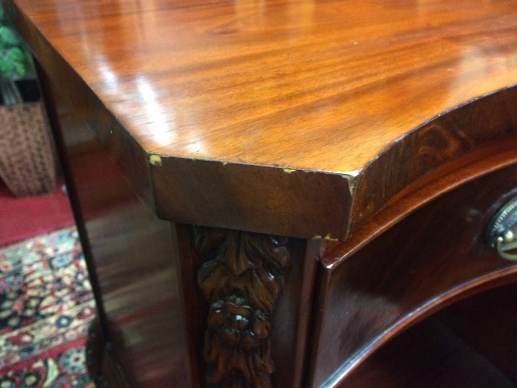 Vintage Sideboard, Mahogany Chippendale Style Buffet, French Style Buffet